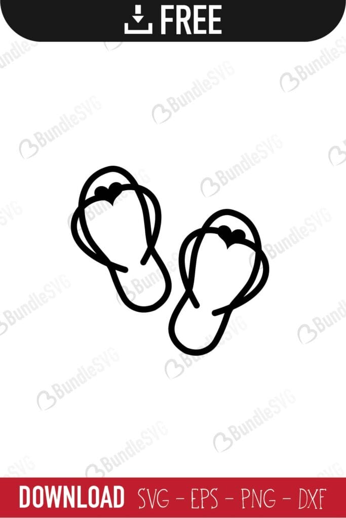 Flip Flop Love SVG Cut Files Free Download | BundleSVG.com