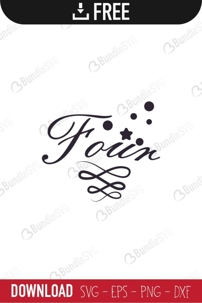 Fourth Birthday SVG Cut Files Free Download | BundleSVG.com