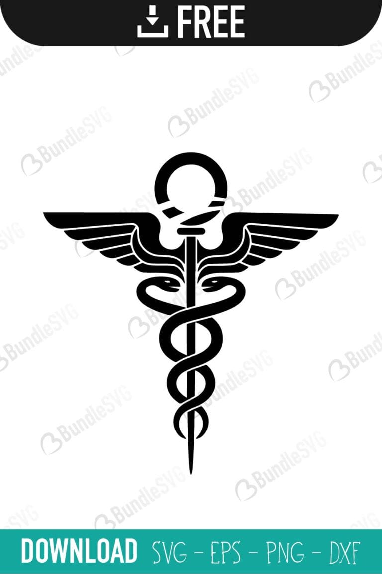 Medical Symbols Nursing Snake SVG Cut Files Download | BundleSVG