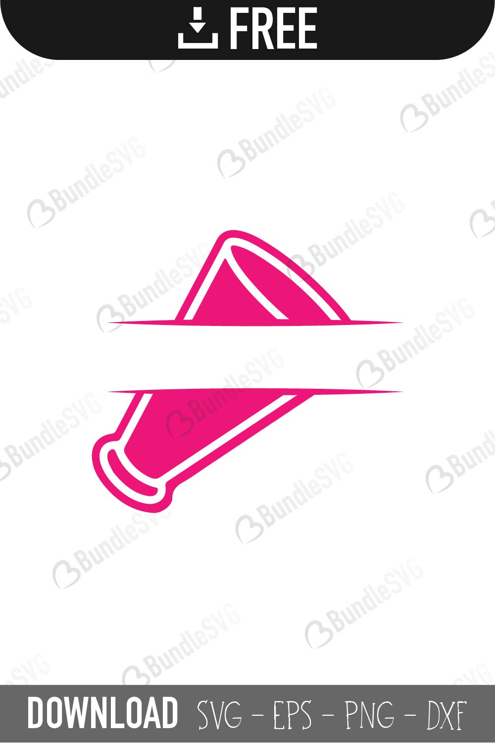 Cheer Megaphone SVG Cut Files Download | BundleSVG