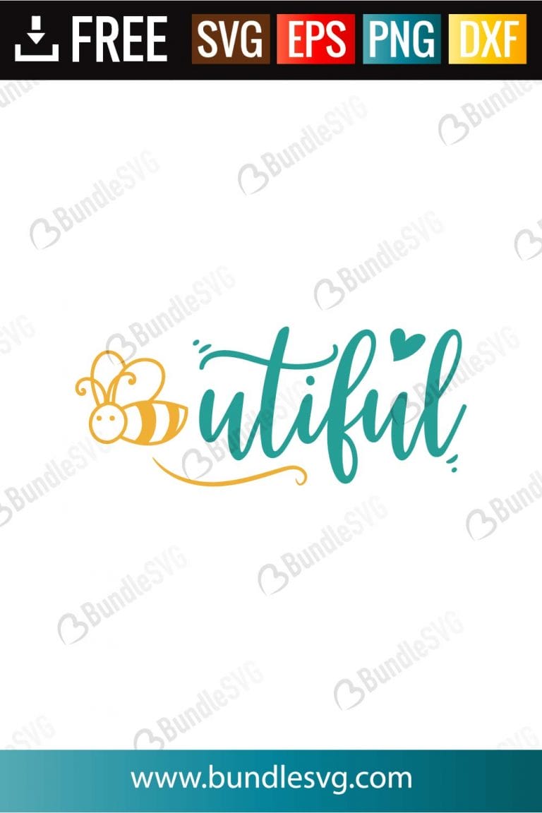 Bee Utiful SVG Cut Files Free Download | BundleSVG.com