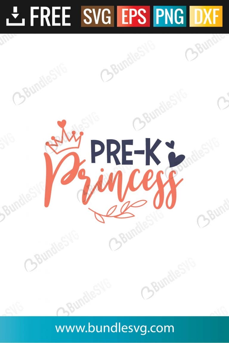 Pre-K Princess SVG Cut Files Free Download | BundleSVG.com