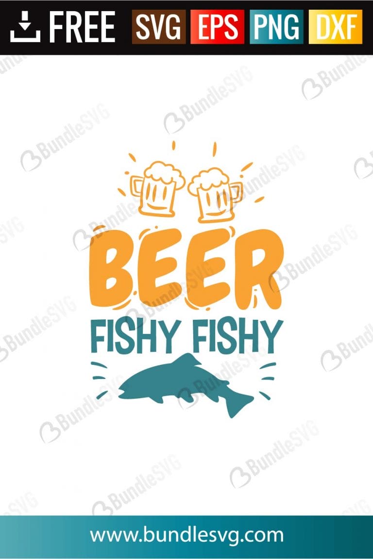 Beer Fishy Fishy SVG Cut Files Free Download | BundleSVG.com