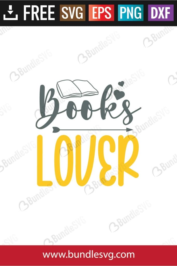 Books Lover SVG Cut Files Free Download | BundleSVG.com
