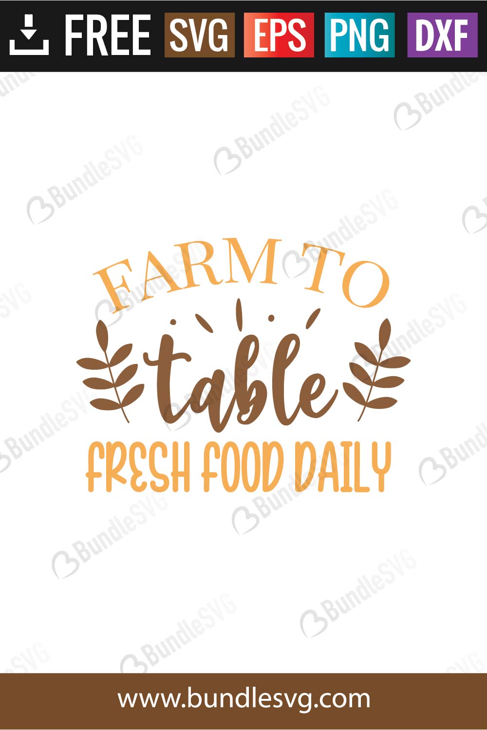 Farm To Table Fresh Food Daily SVG Cut Files Free Download | BundleSVG.com