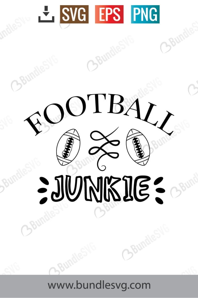 Football Junkie SVG Cut Files Free Download | BundleSVG.com