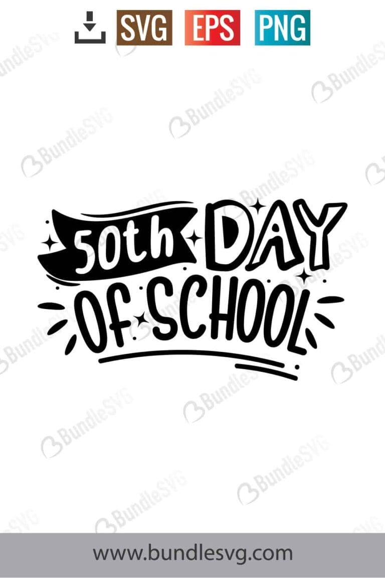 50th Day Of School Svg Free Download | BundleSVG.com